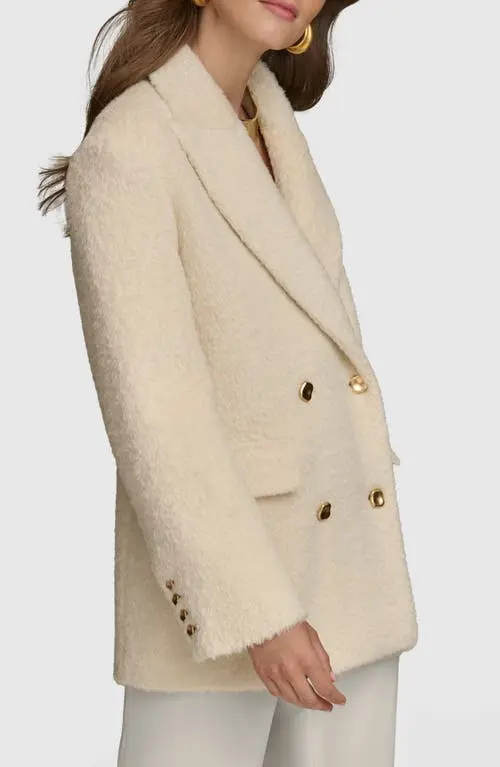 Donna Karan New York Faux Shearling Wool Blazer