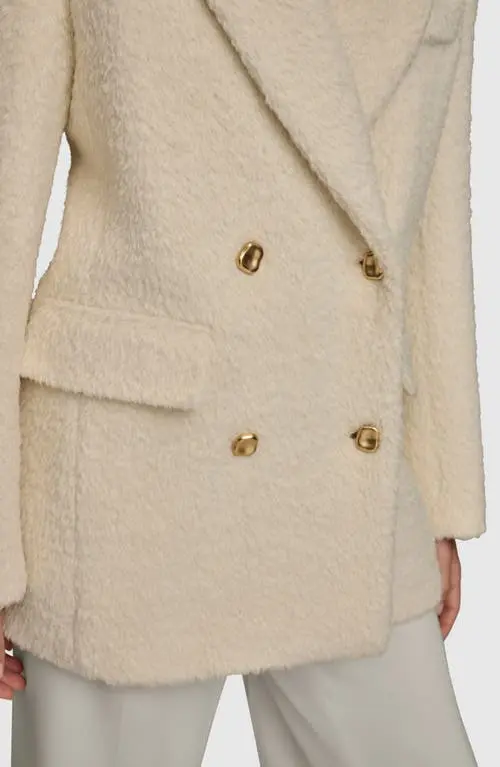 Donna Karan New York Faux Shearling Wool Blazer