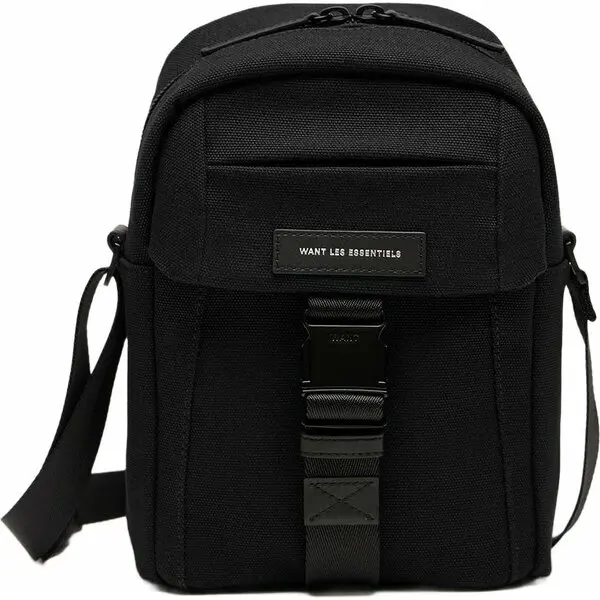 WANT Les Essentiels Brantford Organic Cotton Canvas Crossbody Bag - Black