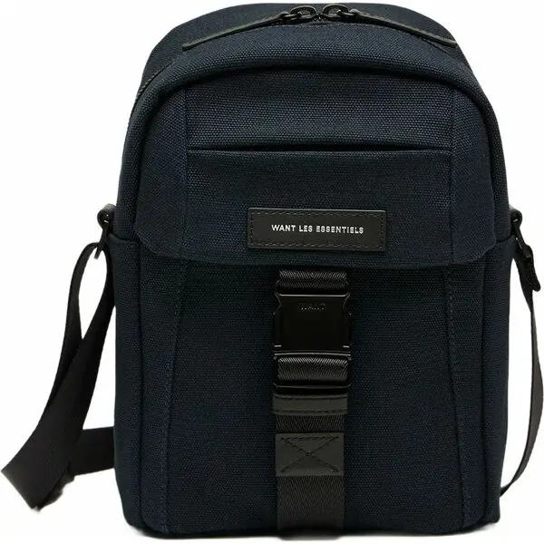 WANT Les Essentiels Brantford Organic Cotton Canvas Crossbody Bag - Navy