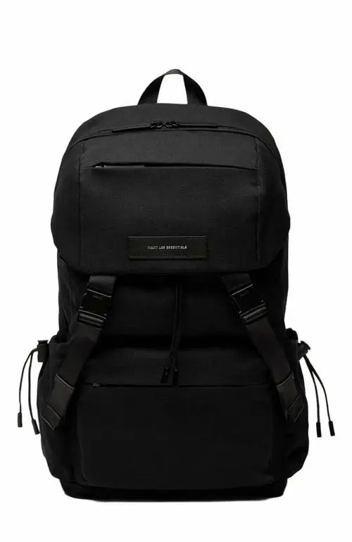WANT Les Essentiels Bishop Organic Cotton Canvas Backpack - Black