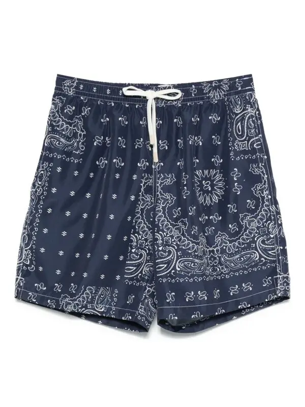 Eleventy Paisley-print Swim Shorts
