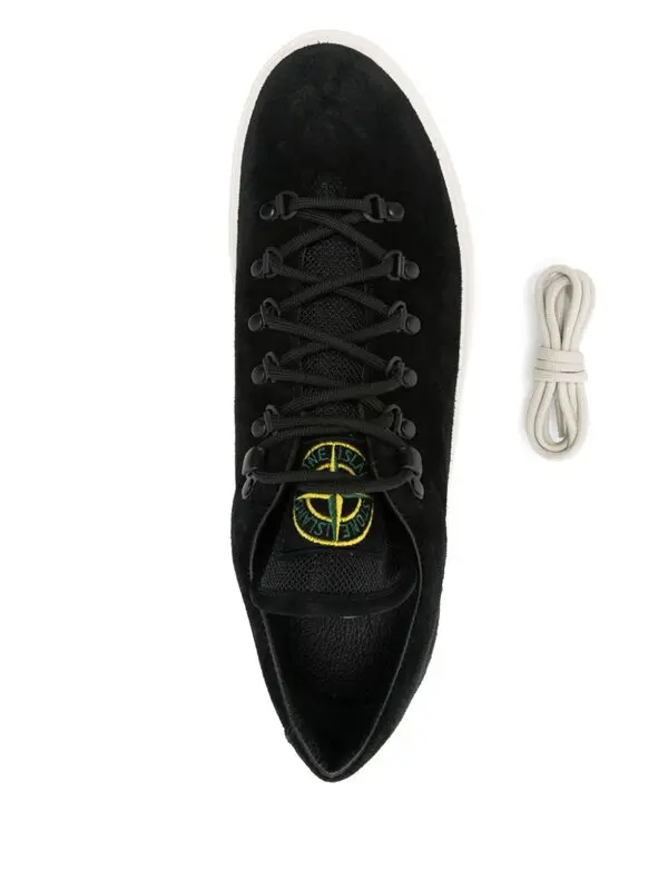 Stone Island Compass-patch Sneakers - Black