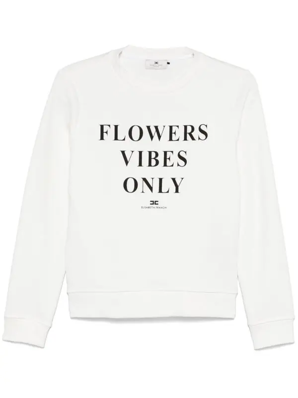 Elisabetta Franchi Text-print Sweatshirt - White