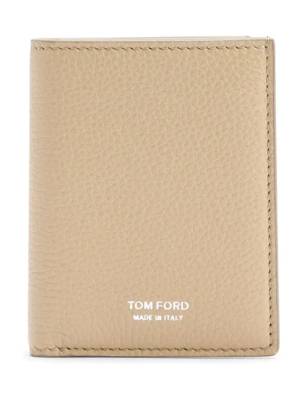 TOM FORD T-line Leather Wallet - Neutrals