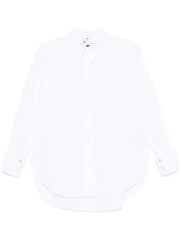 Elisabetta Franchi Logo-embroidered Poplin Shirt