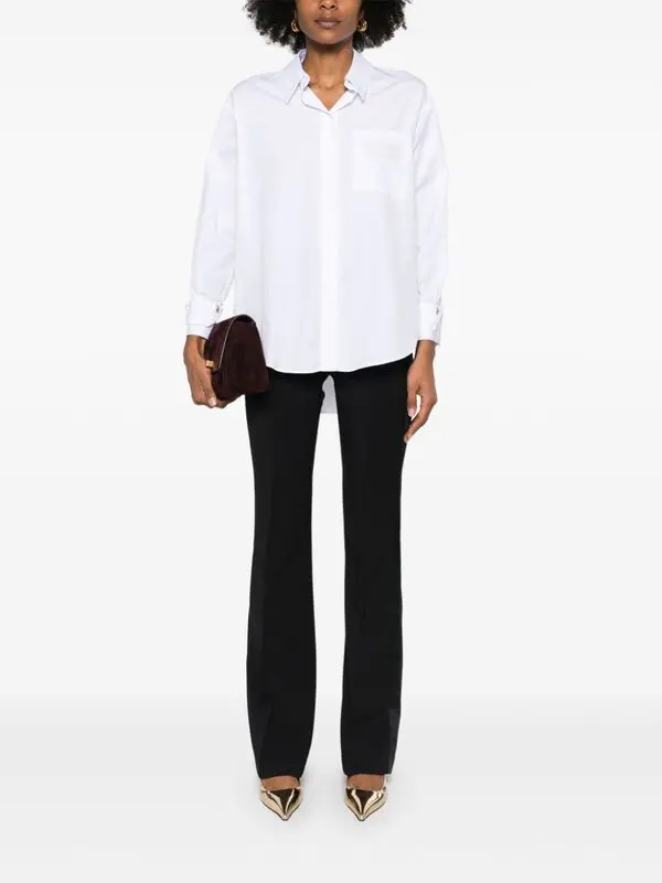 Elisabetta Franchi Logo-embroidered Poplin Shirt