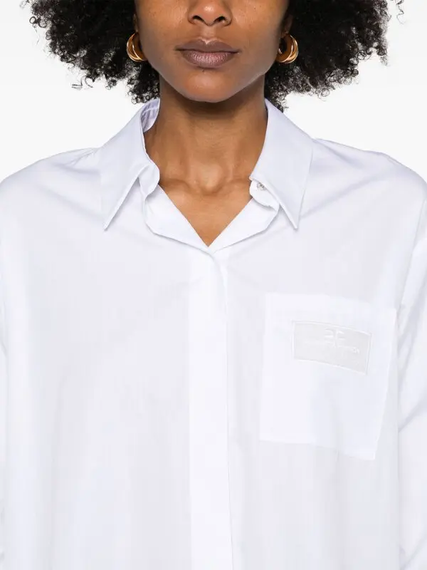 Elisabetta Franchi Logo-embroidered Poplin Shirt