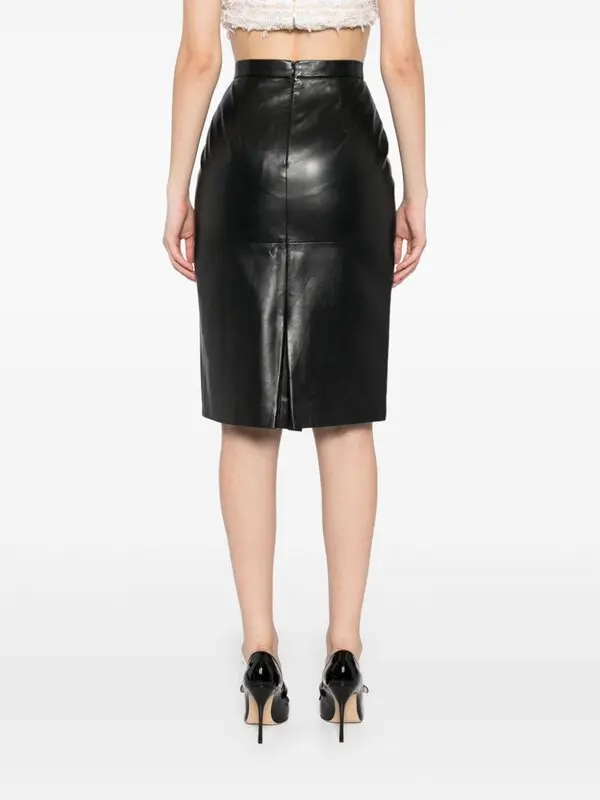 Ermanno Scervino Lambskin Pencil Skirt