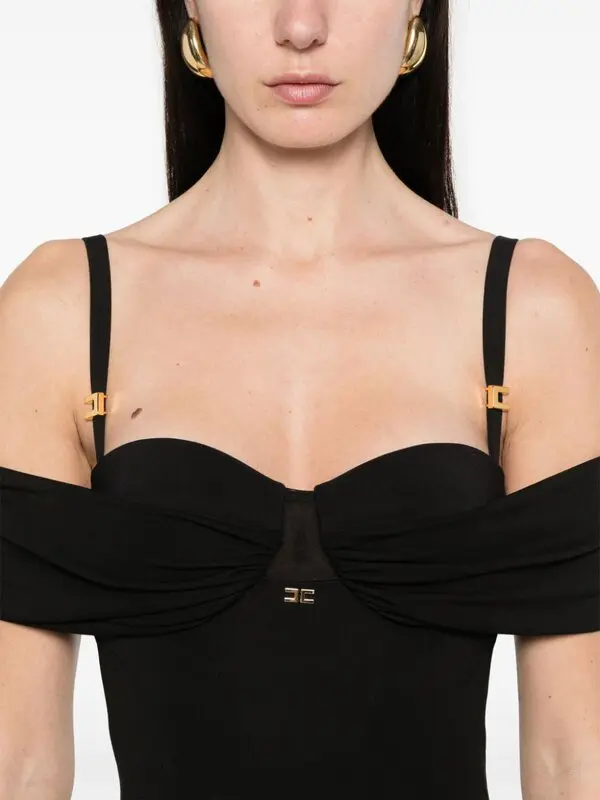 Elisabetta Franchi Red Carpet Crêpe Jersey Dress With Corset