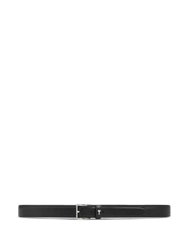 Ami Paris Leather Belt - Black