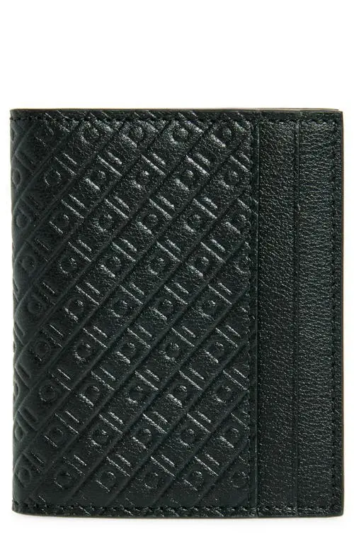 FERRAGAMO Mini Gancio Embossed Leather Bifold Wallet - Nero Nero X Mod