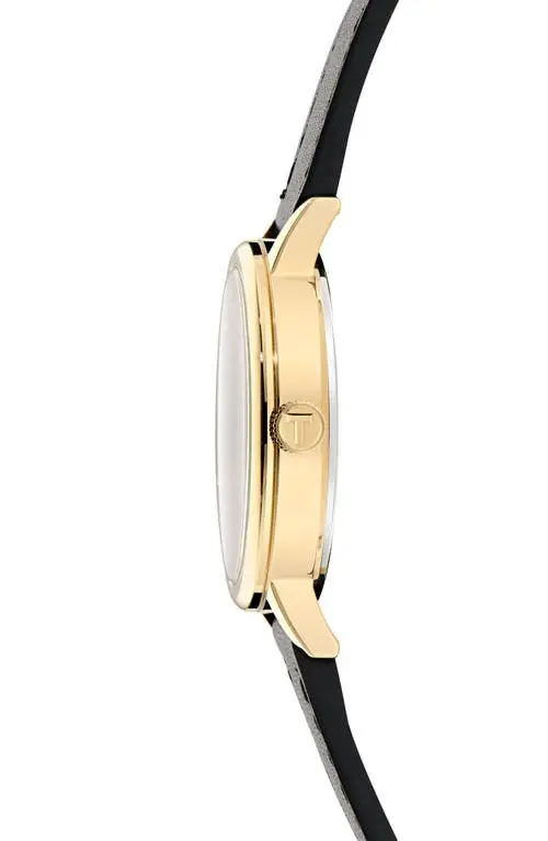 Ted Baker London Phylipa Recycled Stainless Steel Leather Strap Watch