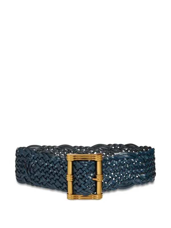 Etro Woven Leather Belt - Blue