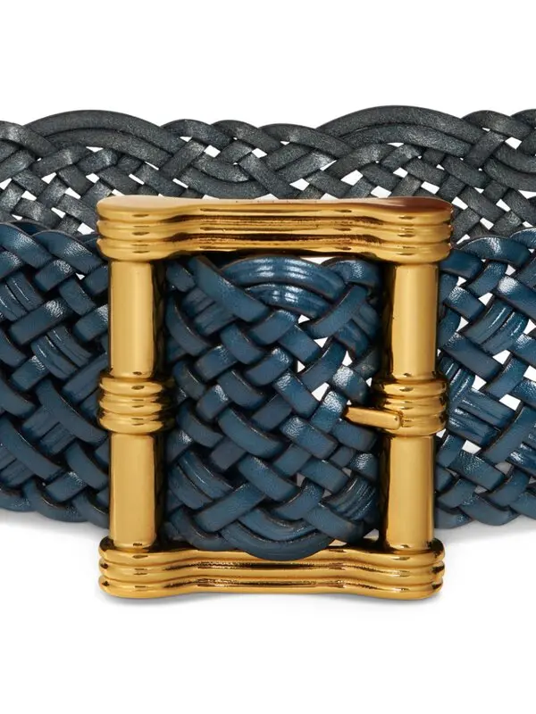 Etro Woven Leather Belt - Blue