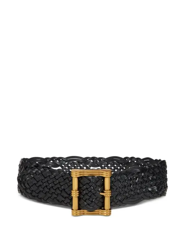 Etro Woven Leather Belt - Black