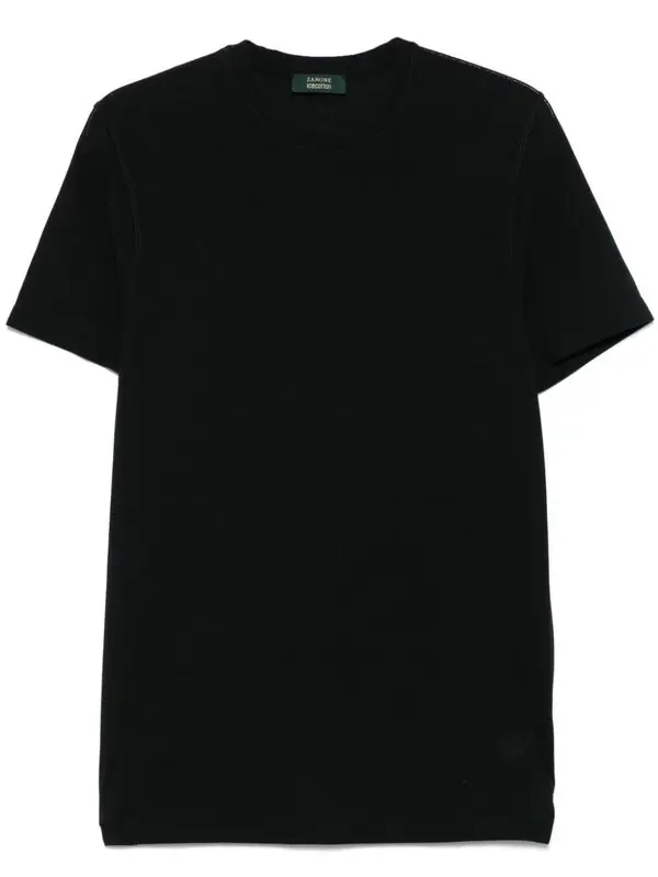 ZANONE Cotton T-shirt - Black
