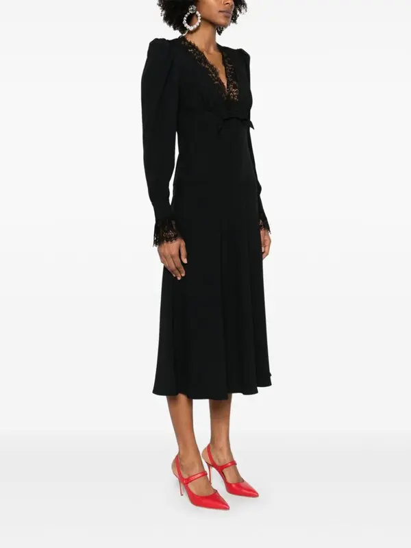 Alessandra Rich V-neck Midi Dress