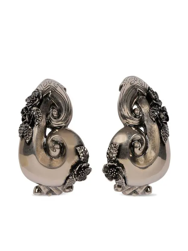 Etro Floral Clip-on Earrings - Silver