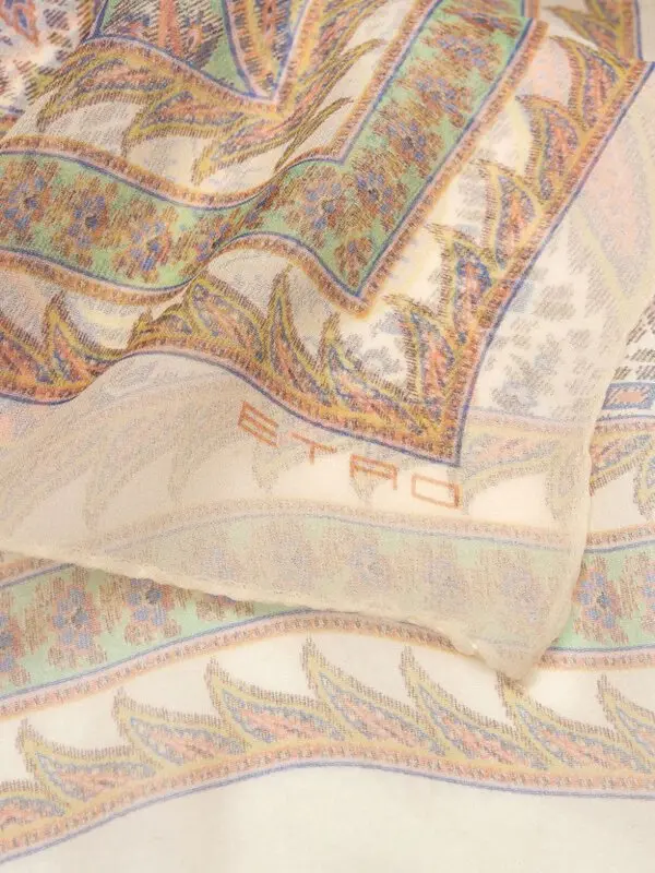 Etro Paisley-print Silk Scarf - Neutrals