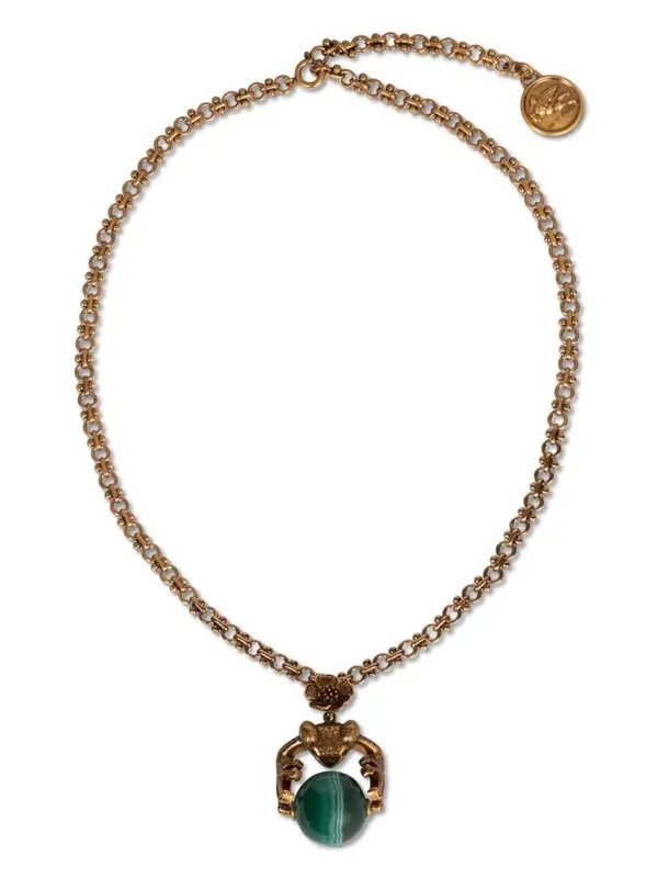 Etro Frog Pendant Necklace - Gold