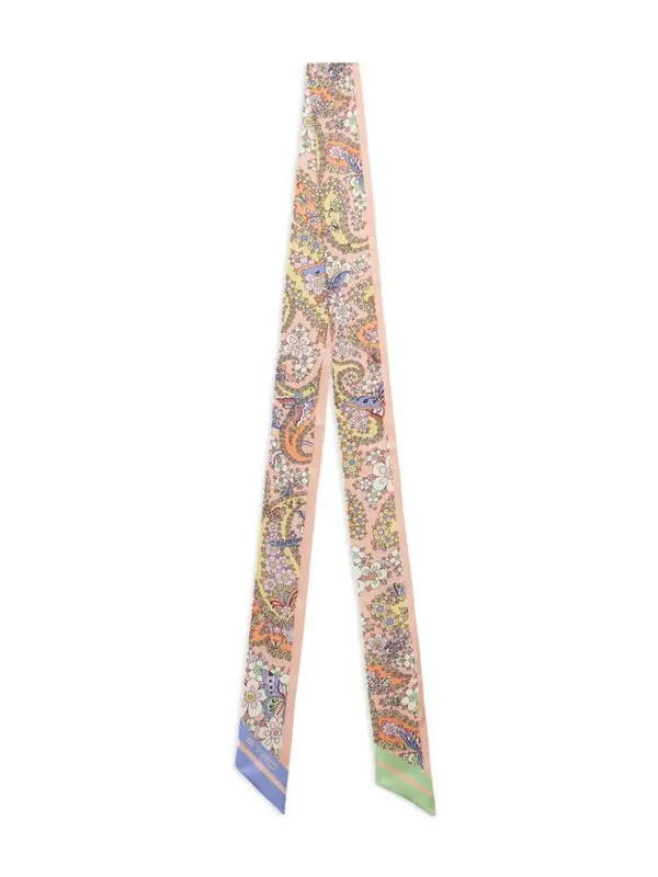 Etro Floral-print Silk Scarf - Pink