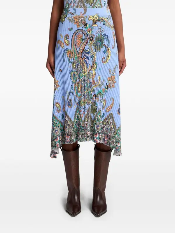 Etro Ribbed-knit Skirt