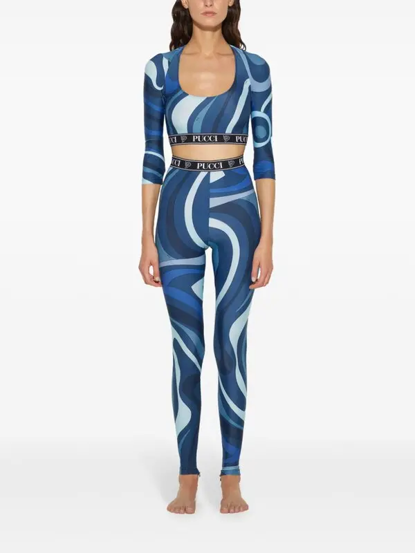 Emilio Pucci Marmo-print Leggings