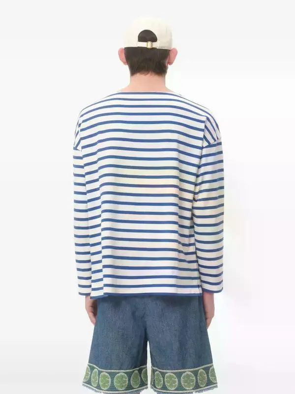 Valentino Garavani Chez-print Striped Cotton T-shirt