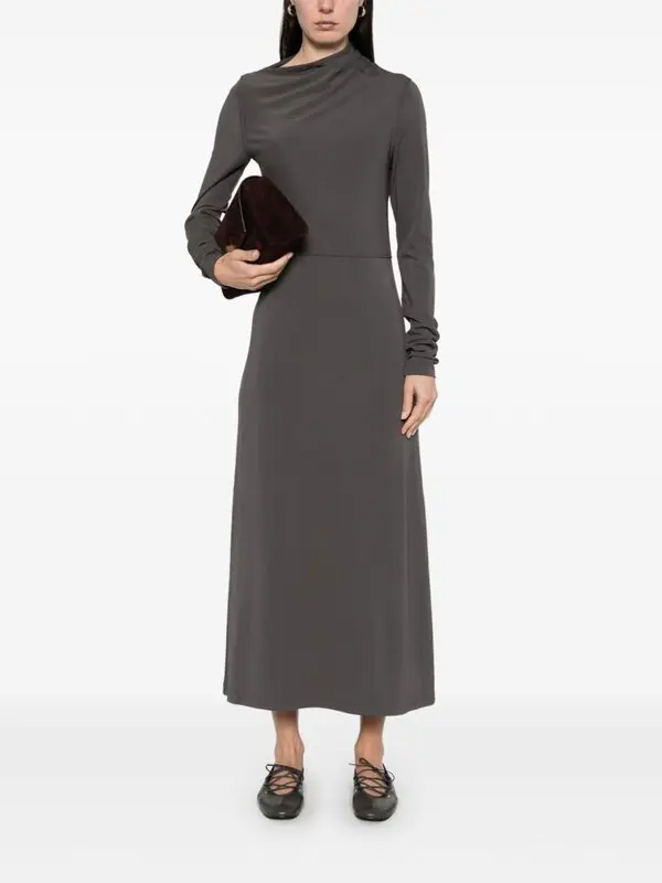TOTEME Draped Jersey Dress - Grey