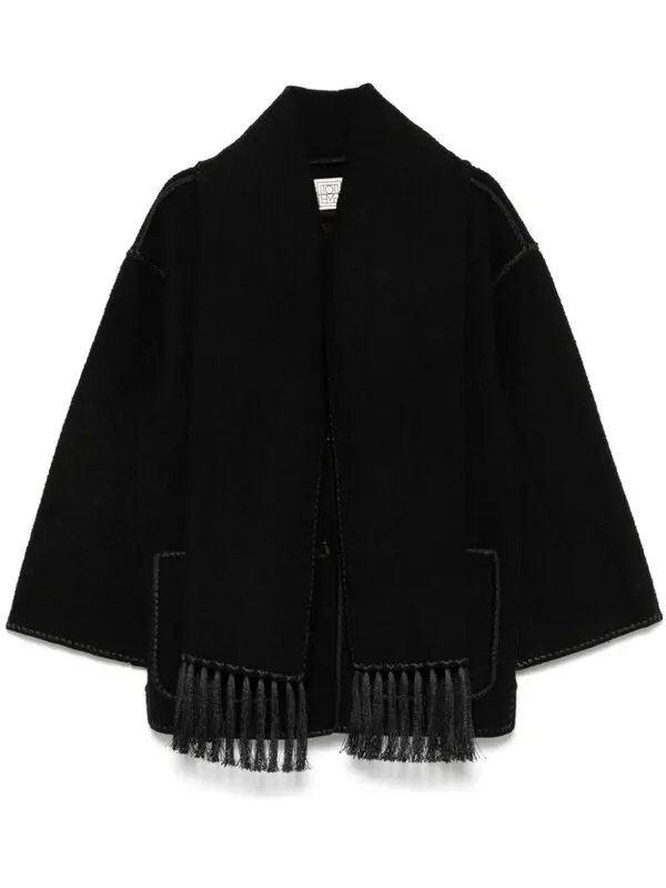 TOTEME Scarf-detail Coat - Black
