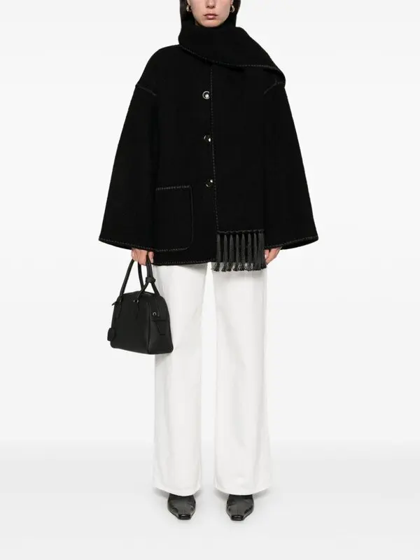 TOTEME Scarf-detail Coat - Black