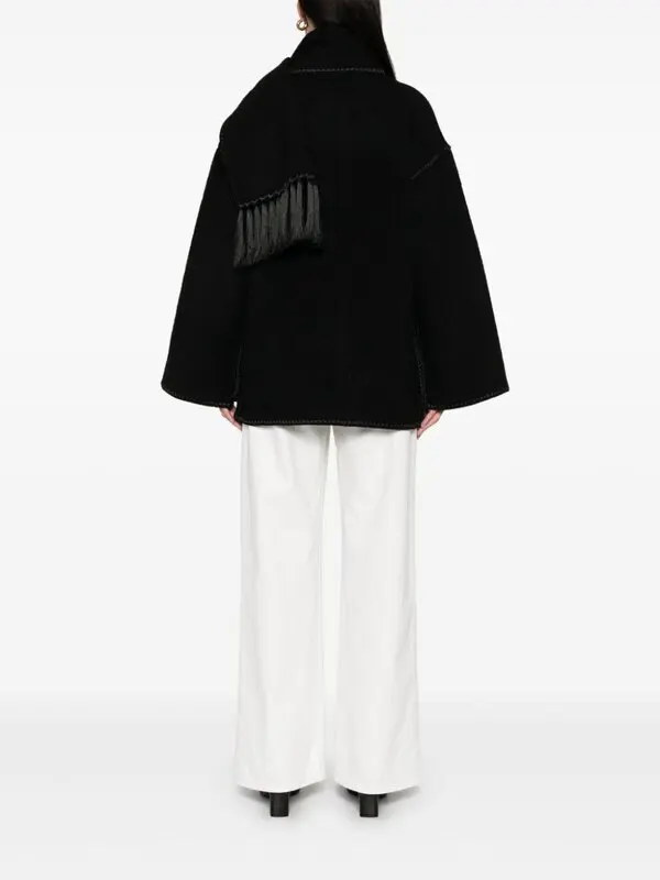 TOTEME Scarf-detail Coat - Black