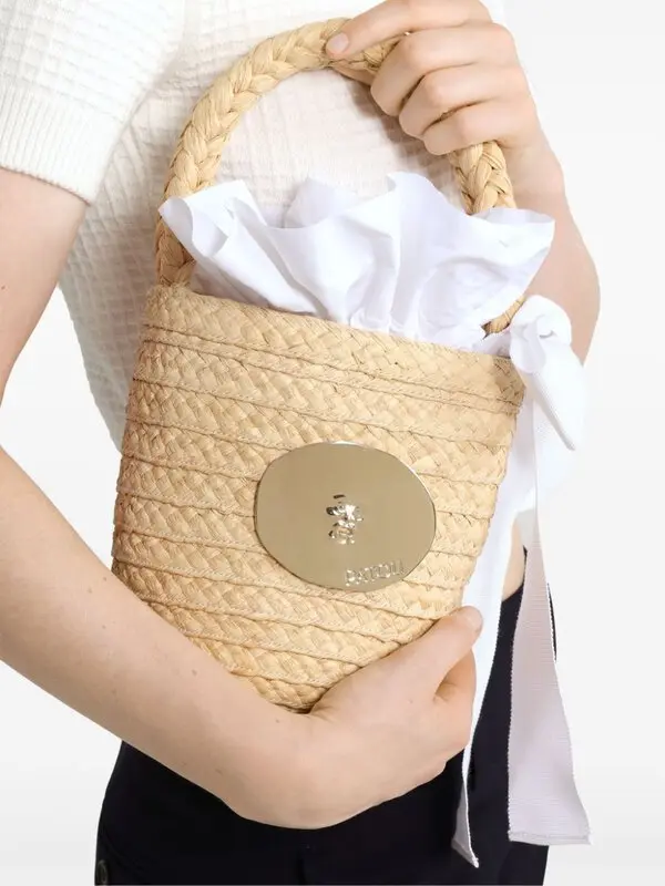 PATOU Raffia Bucket Bag - Neutrals