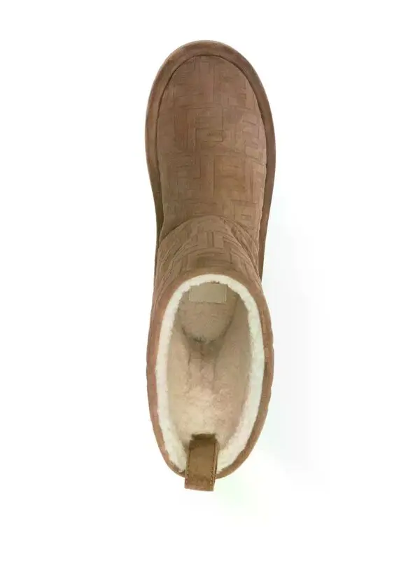 Fendi Ff Jacquard Boots - Neutrals