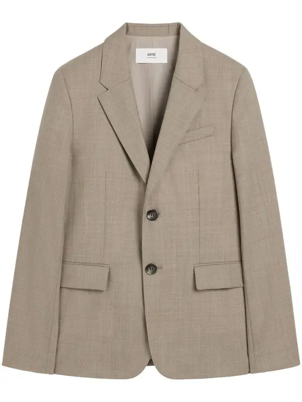 AMI Paris Wool Blazer - Neutrals