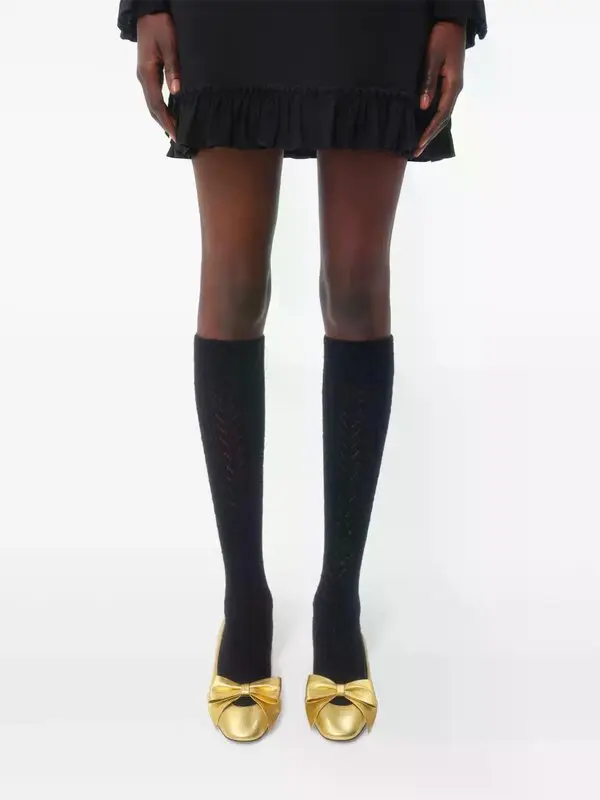 Valentino Garavani Mohair Mid-calf Socks - Black