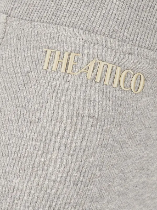 Attico Mélange-effect Midi Skirt - Grey