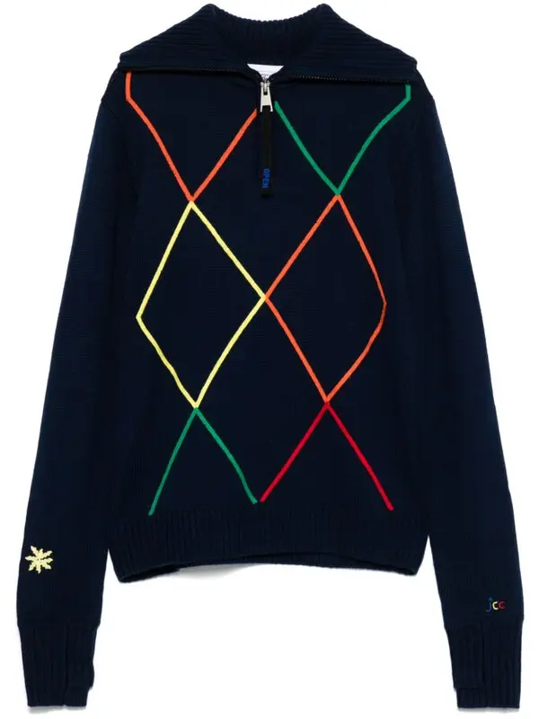 Rossignol X Jcc Merino-wool Sweater - Blue
