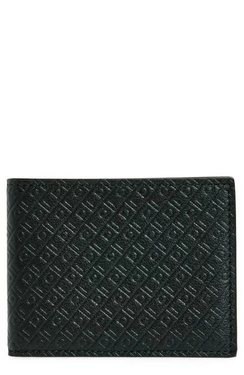 FERRAGAMO Mini Gancio Embossed Leather Bifold Wallet - Nero Nero X Mod