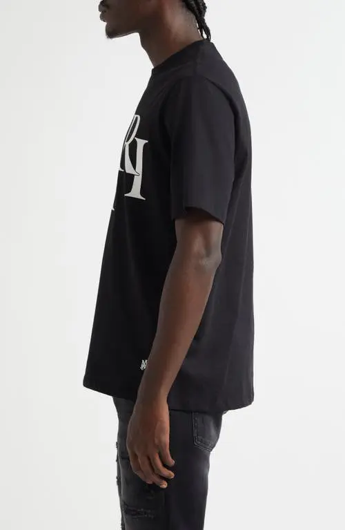 Amiri Stagge Logo Cotton Graphic T-shirt - Black