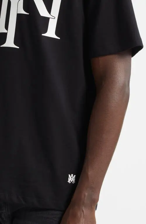 Amiri Stagge Logo Cotton Graphic T-shirt - Black