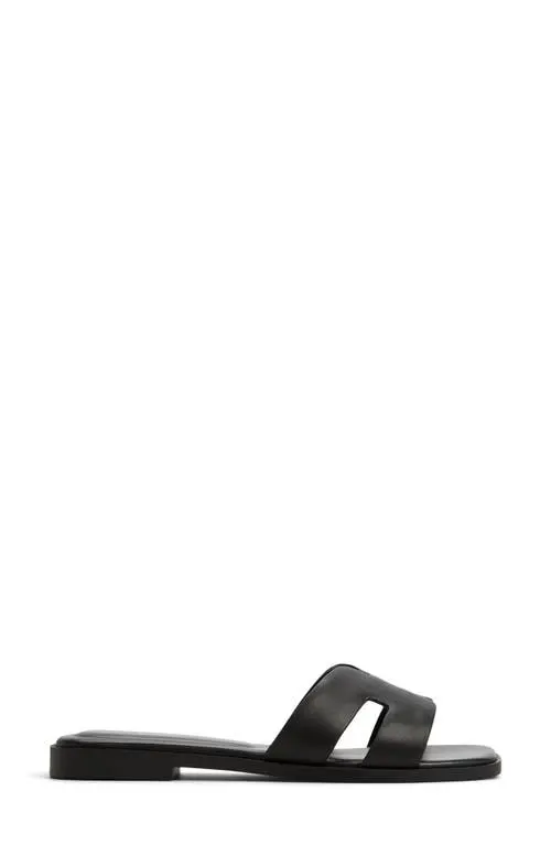 Aldo Itsandal Leather Slide Sandal - Black
