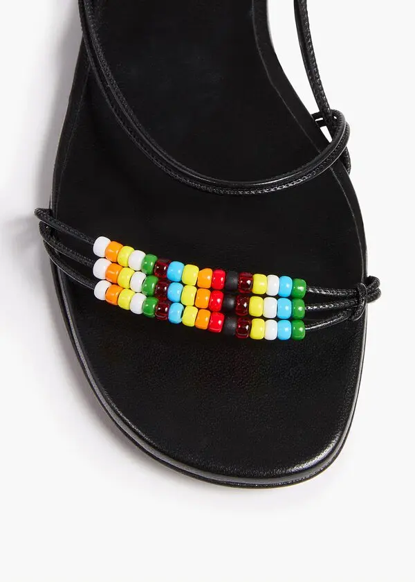 Khaite - Khaite Loop Beaded Kitten Heel Sandal