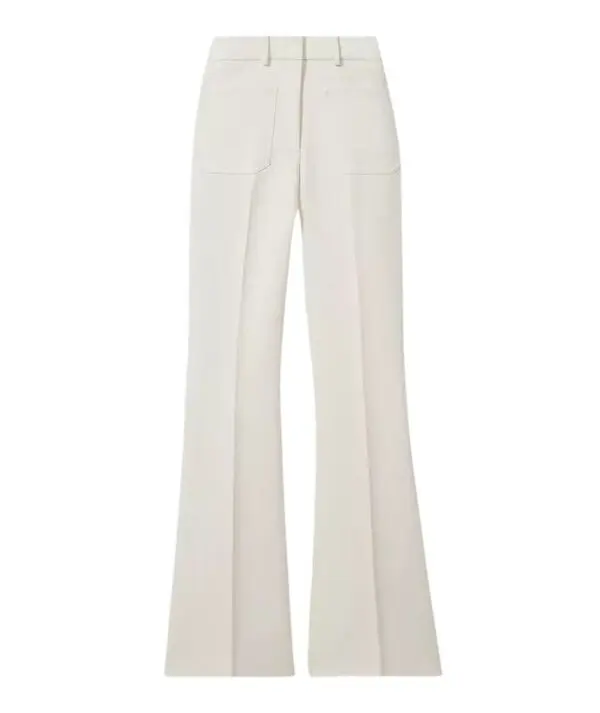 REISS Priya Flare Trousers - Cream