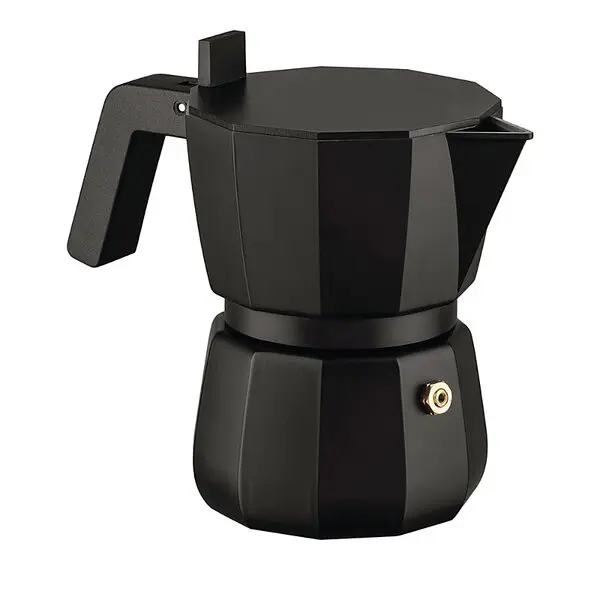 ALESSI 3 Cup Black Espresso Maker - No Color