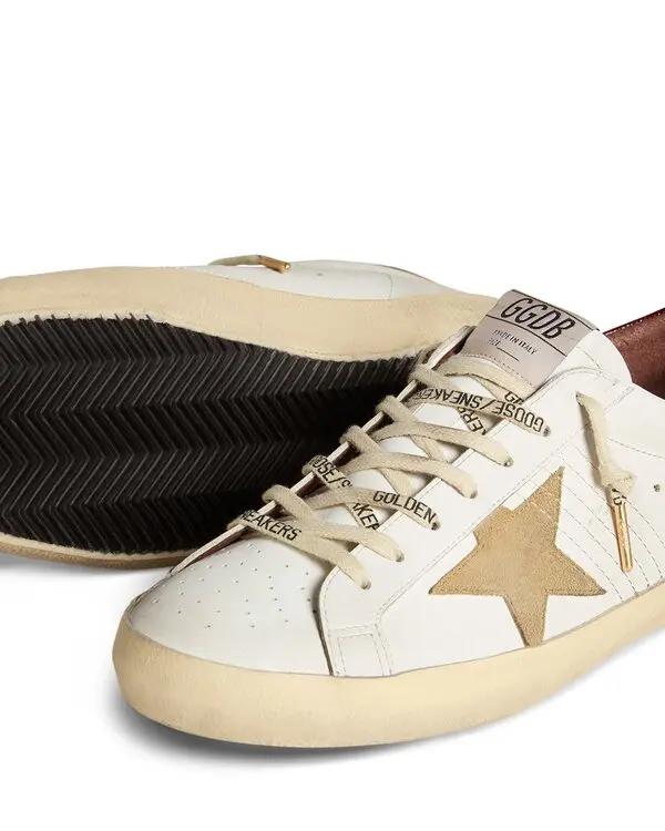 GOLDEN GOOSE Super Star Leather Sneakers - White/brown