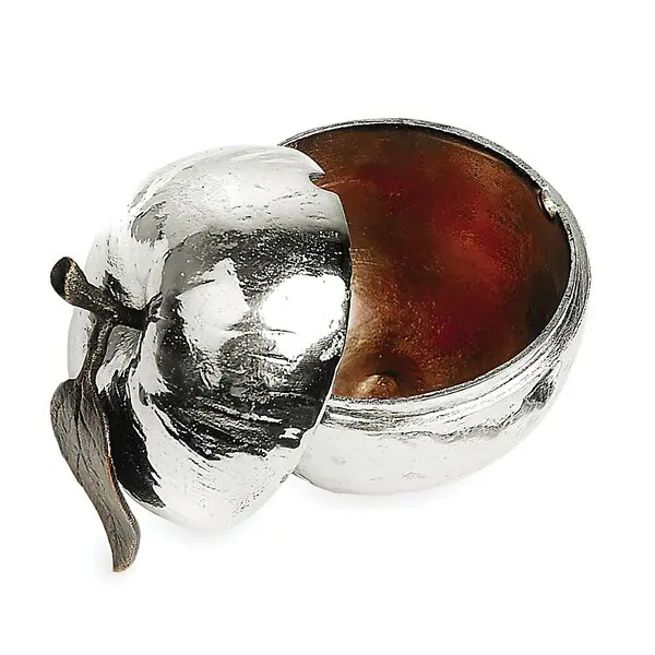 Michael Aram Apple Honey Pot With Spoon - Silver