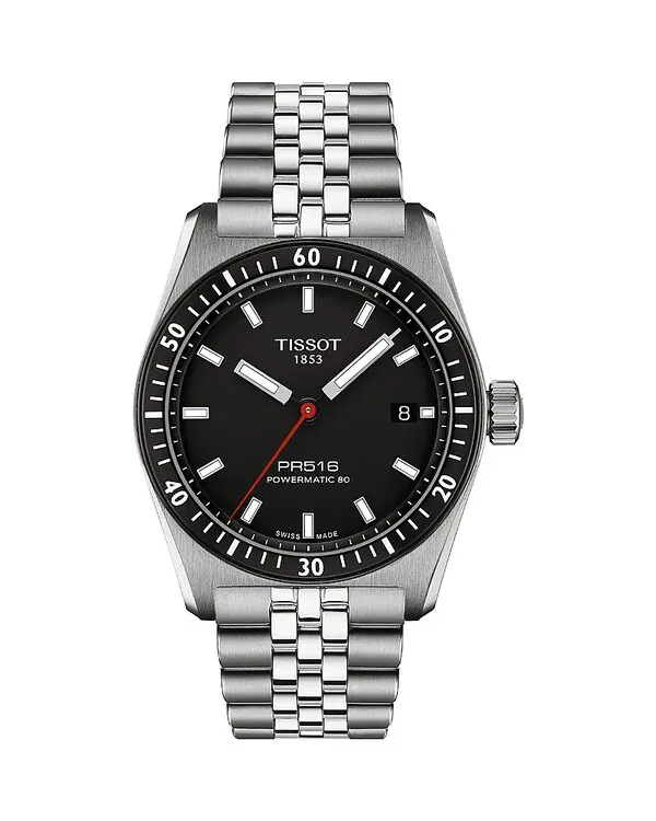 TISSOT Pr516 Powermatic 80 Watch - Black/silver