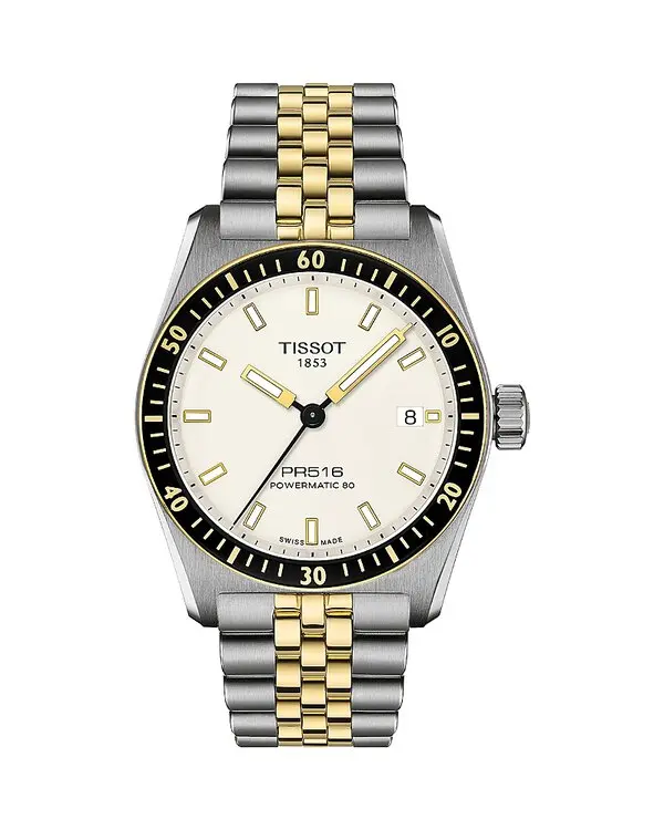 TISSOT Pr516 Powermatic 80 Watch - White/two Tone